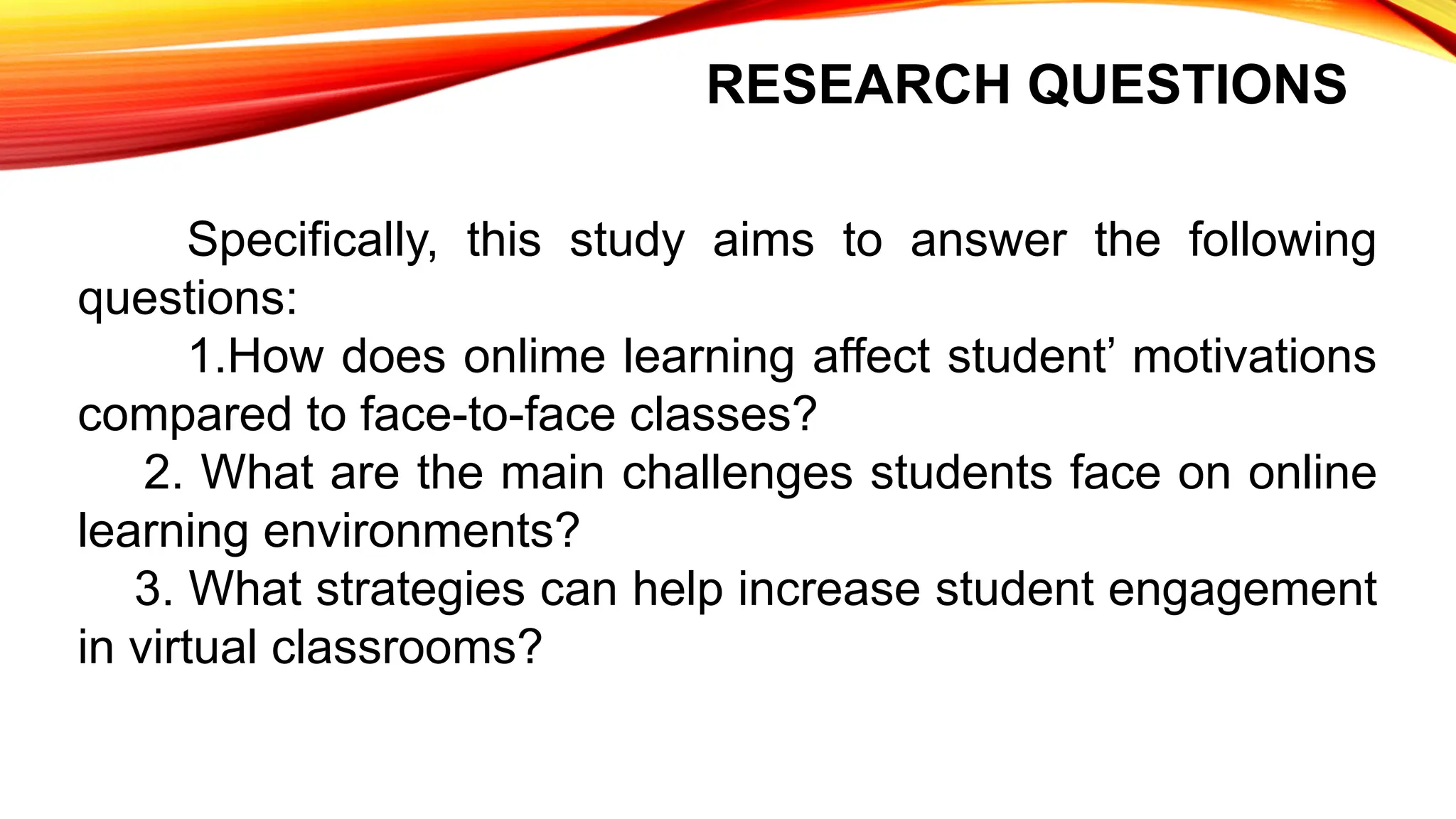 RESEARCH PRESENTATIO ON ONLIE LEARNING pptx | PPTX