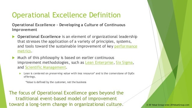 Operational Excellence model