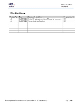 Form I filing For Importer using Weboc | PDF