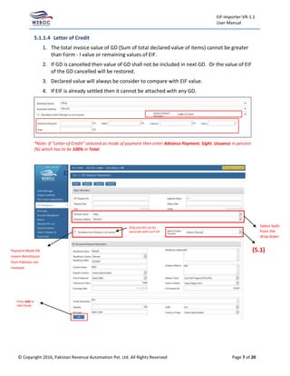Form I filing For Importer using Weboc | PDF