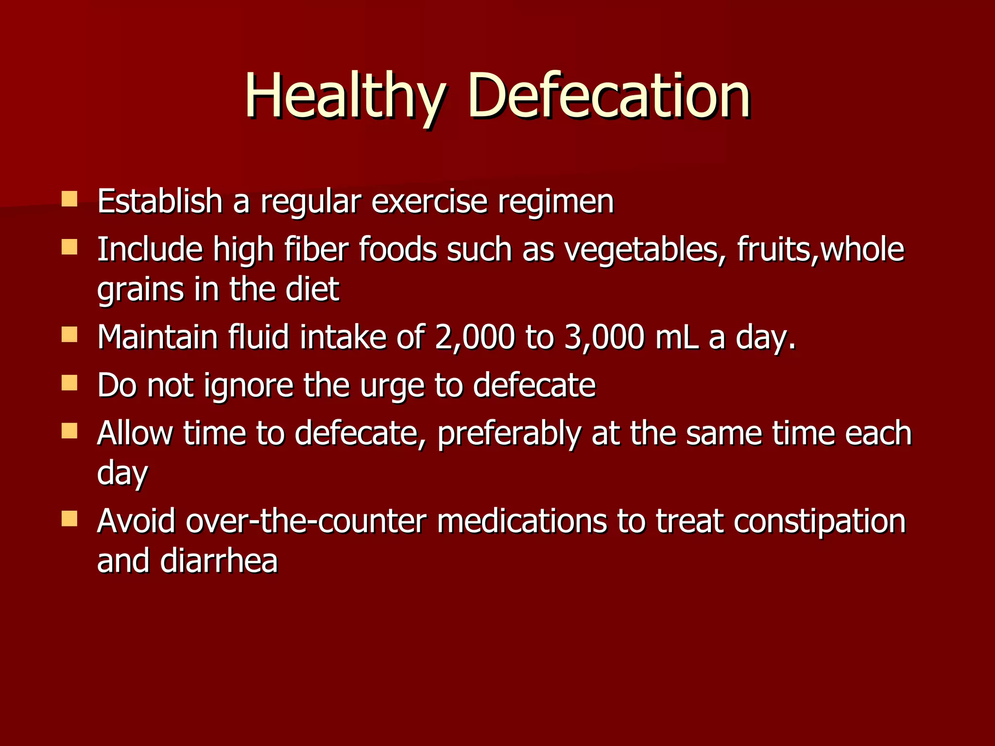 Fecal Elimination Problem | PPT