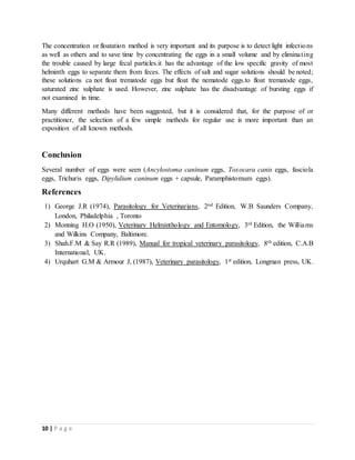 Fecal examination lab report | DOCX