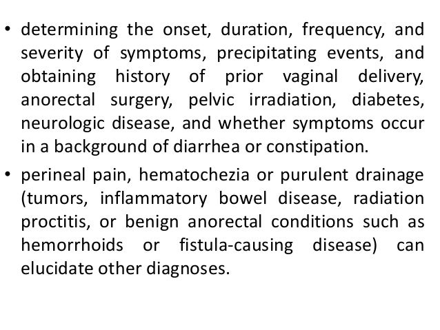 Fecal incontinence | PPT