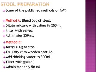 Fecal transplantation.pptx