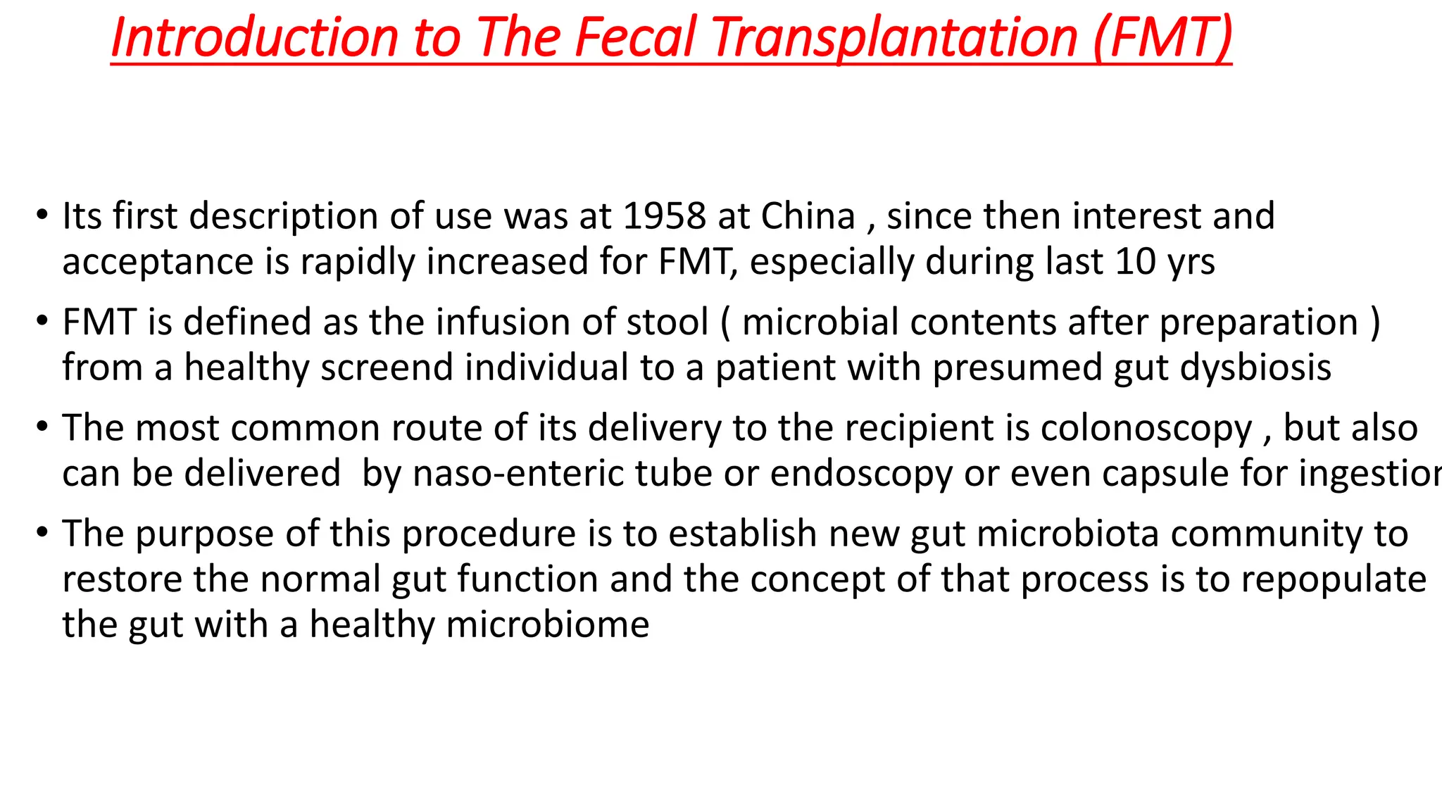 FECAL Microbiota TRANSPLANTATION by Mohammmed Samir.pptx