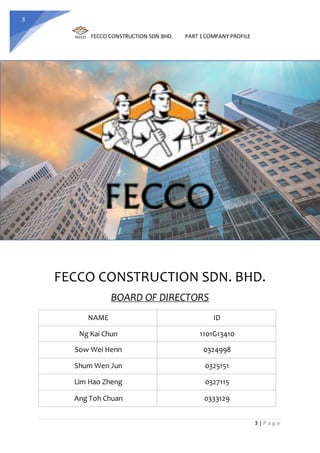 Fecco construction company sdn bhd | DOCX | Construction Industry ...