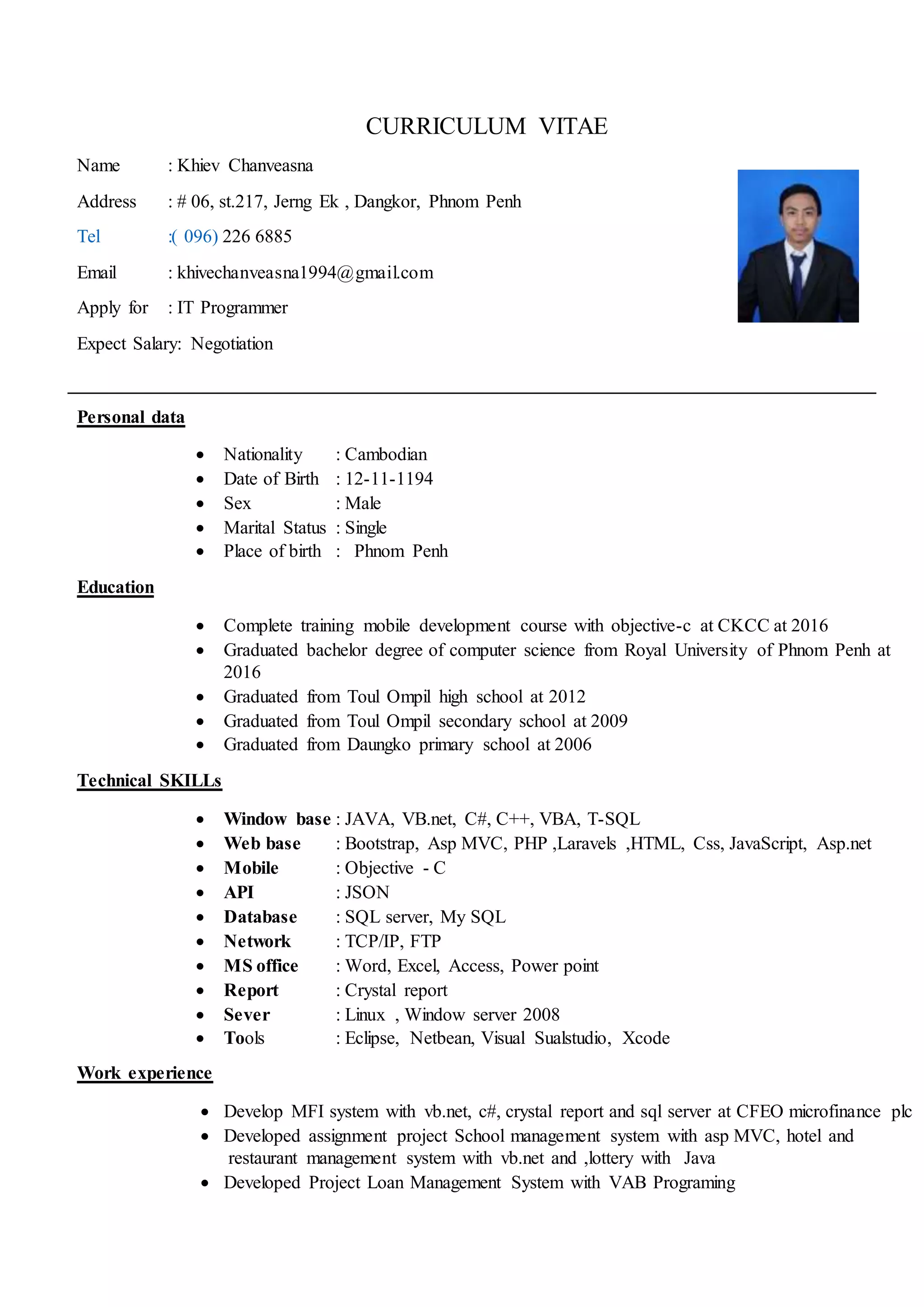 CURRICULUM VITAE | PDF