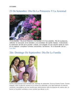 Fechas principales del calendario civico | DOCX