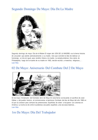 Fechas principales del calendario civico | DOCX