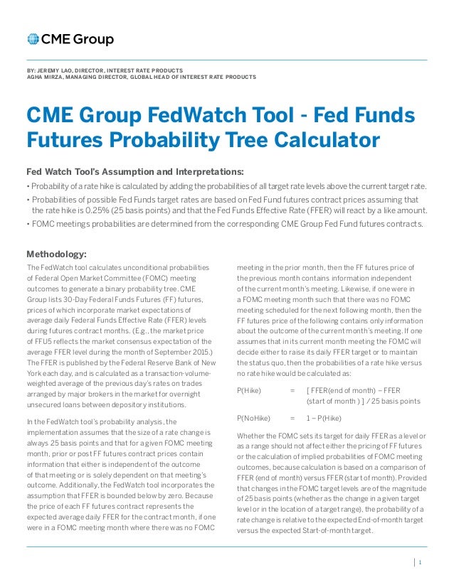 CME Group FedWatch Tool - Fed Funds Futures Probability Tree Calculat…