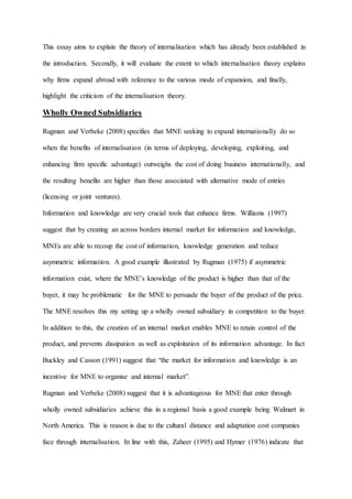 Internalisation | DOCX