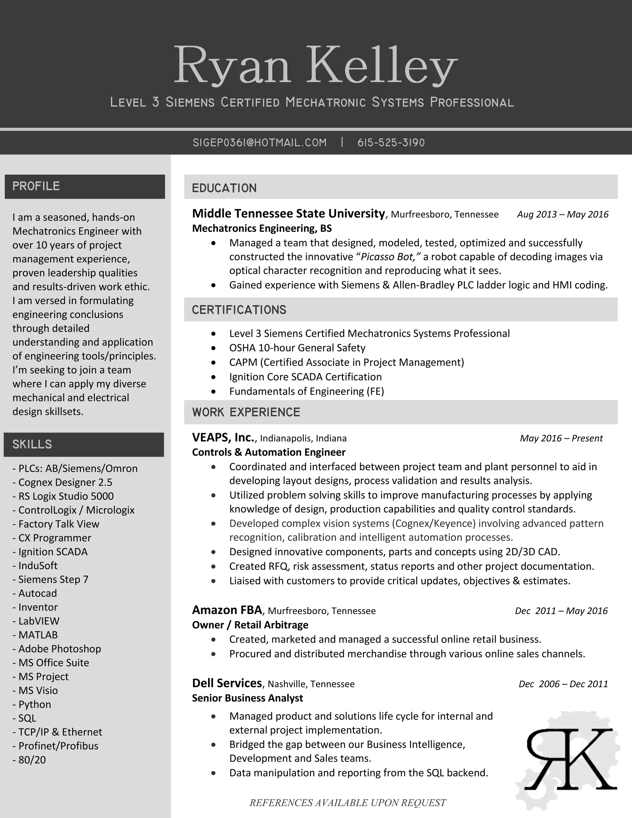 RYAN RESUME NOV | PDF