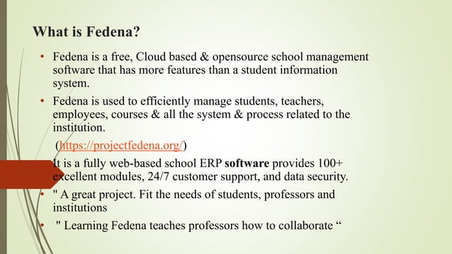 Fedena School Management System | PPTX