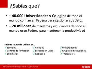Fedena para institutos_y_colegios | PPTX
