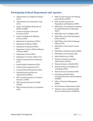 FEDERAL HEALTH IT STRATEGIC PLAN 2015 -2020 | PDF | Health Insurance ...