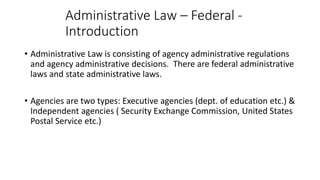 Federal administrative law research (manual) | PPTX | Law
