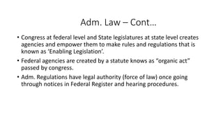 Federal administrative law research (manual) | PPTX | Law