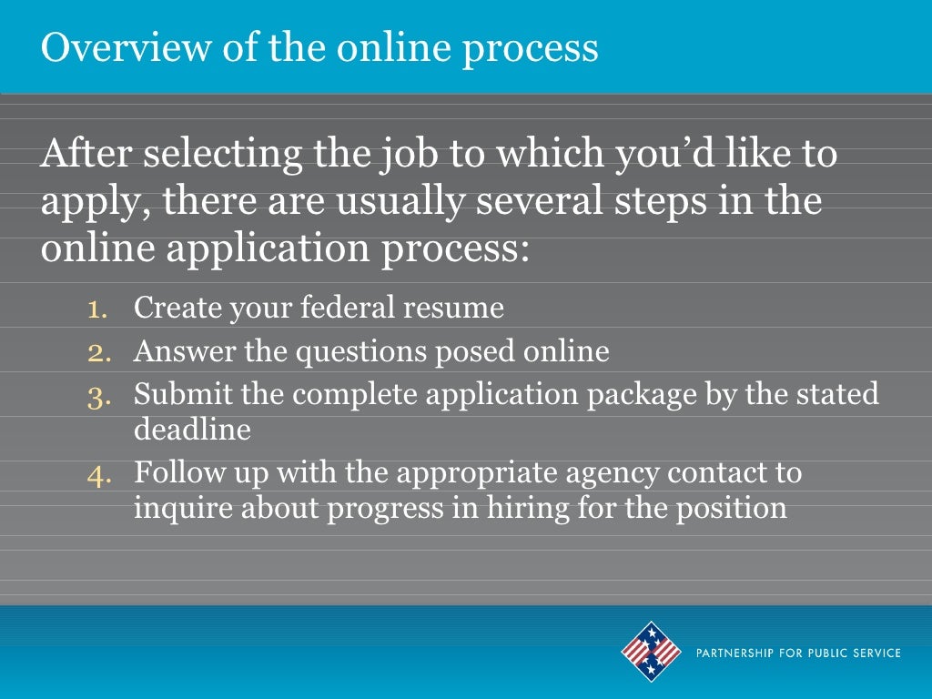 The Federal Job Application Process