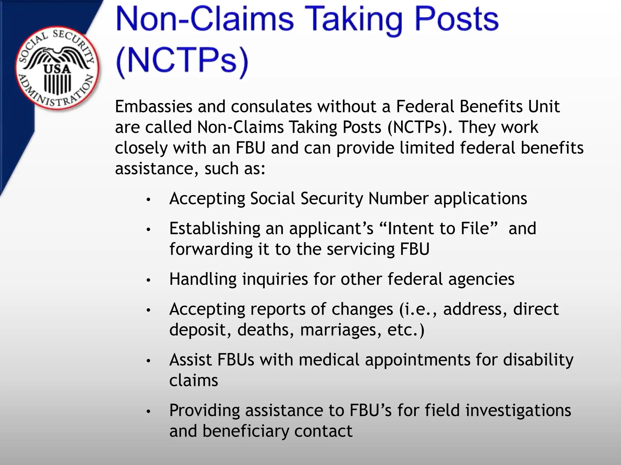 Federal Benefits Units Worldwide (FBUs) | PPT