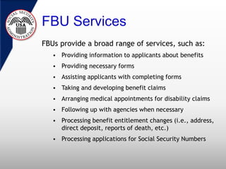 Federal Benefits Units Worldwide (FBUs) | PPT