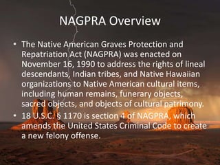 18 U.S.C. § 1170: Illegal trafficking in Native American human remains ...
