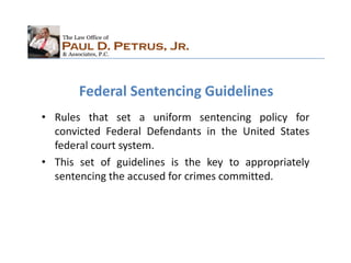 Federal criminal sentencing guidelines | PPTX | Crime & Harmful Acts to ...