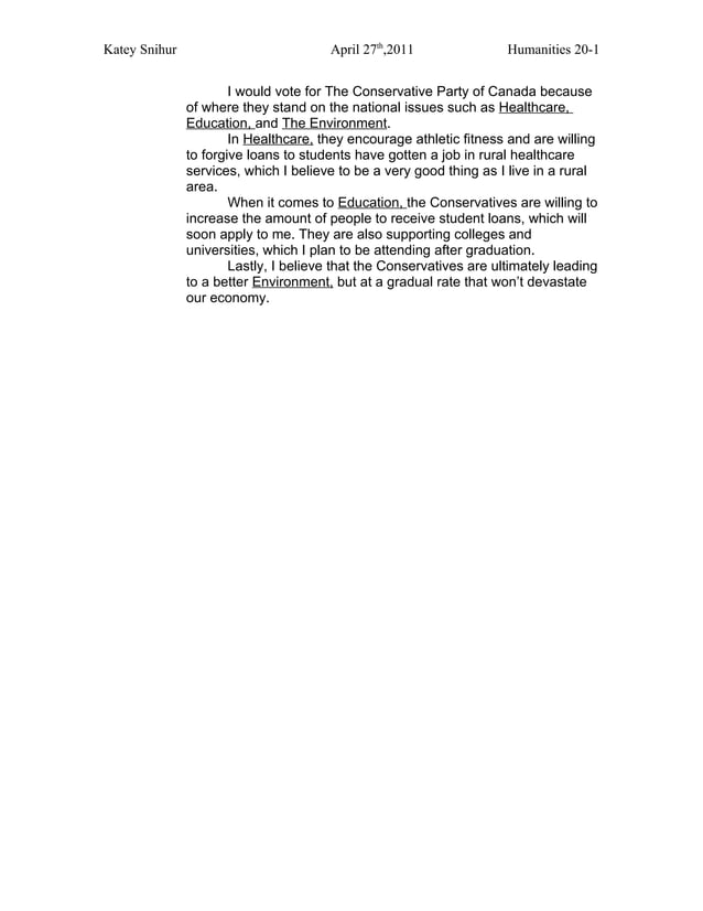 Federal Election 2011 Assignment | PDF