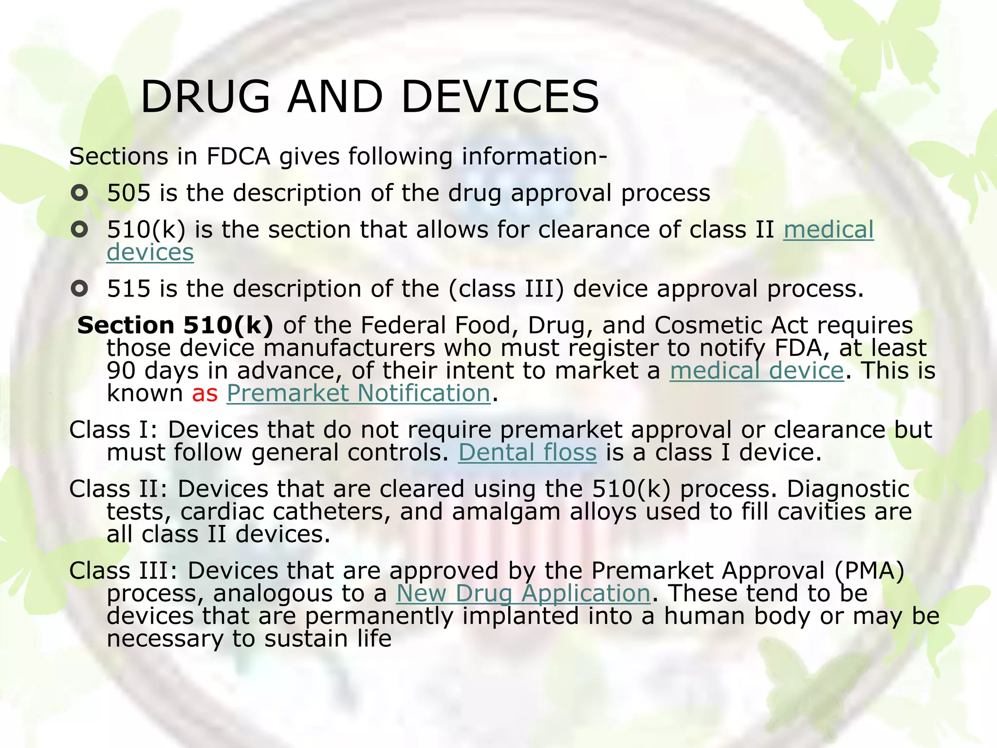 Federal food, drug & cosmetics act | PPTX