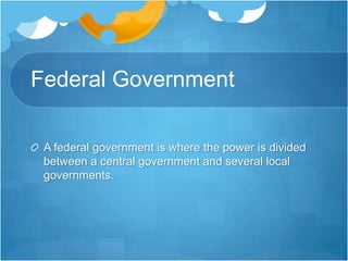 Federal Government India | PPT