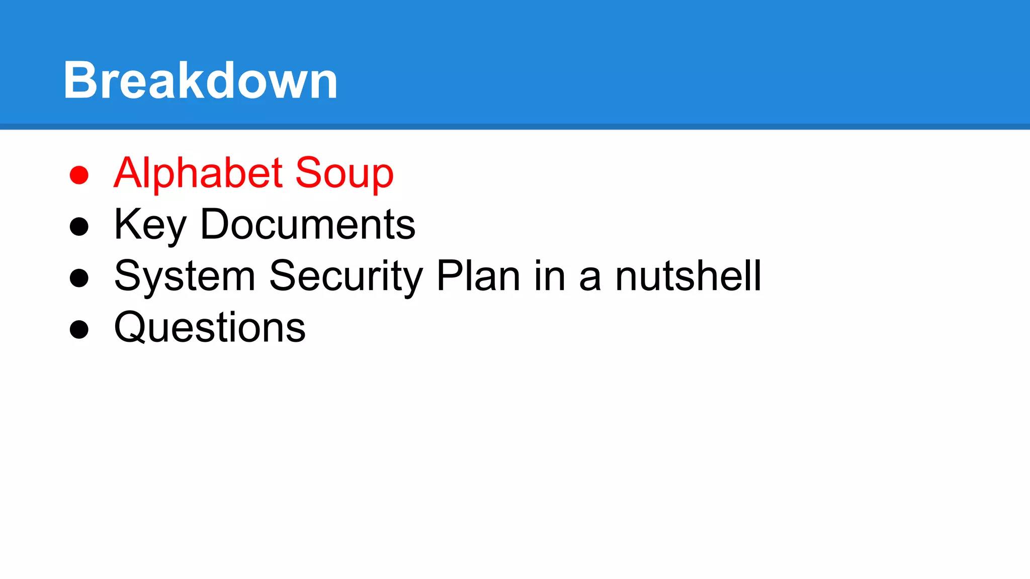 Federal government security planning | PPT