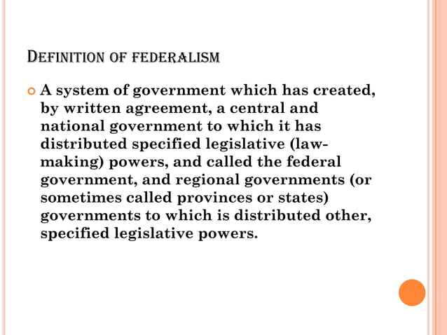 Federalism | PPT