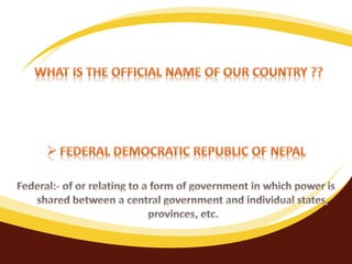 Federalism and Nepal | PPTX