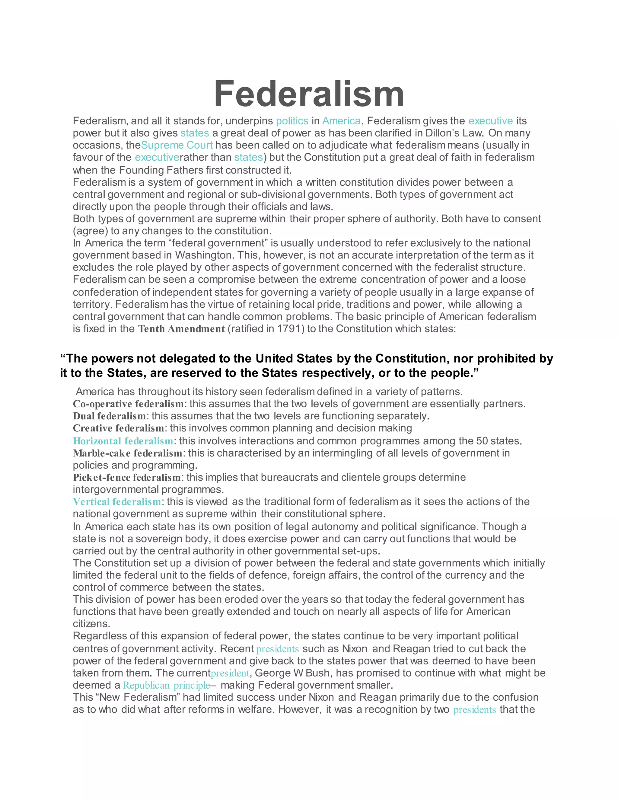 Federalism | DOCX