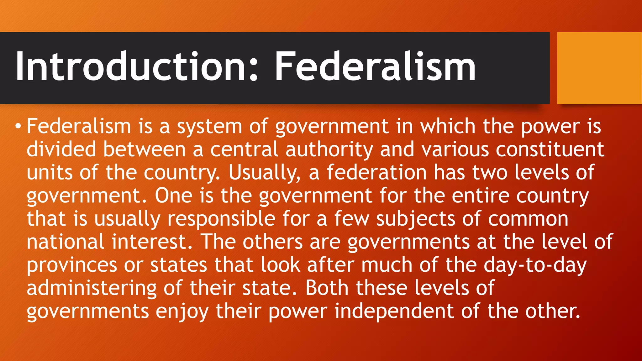 Federalism | PPTX