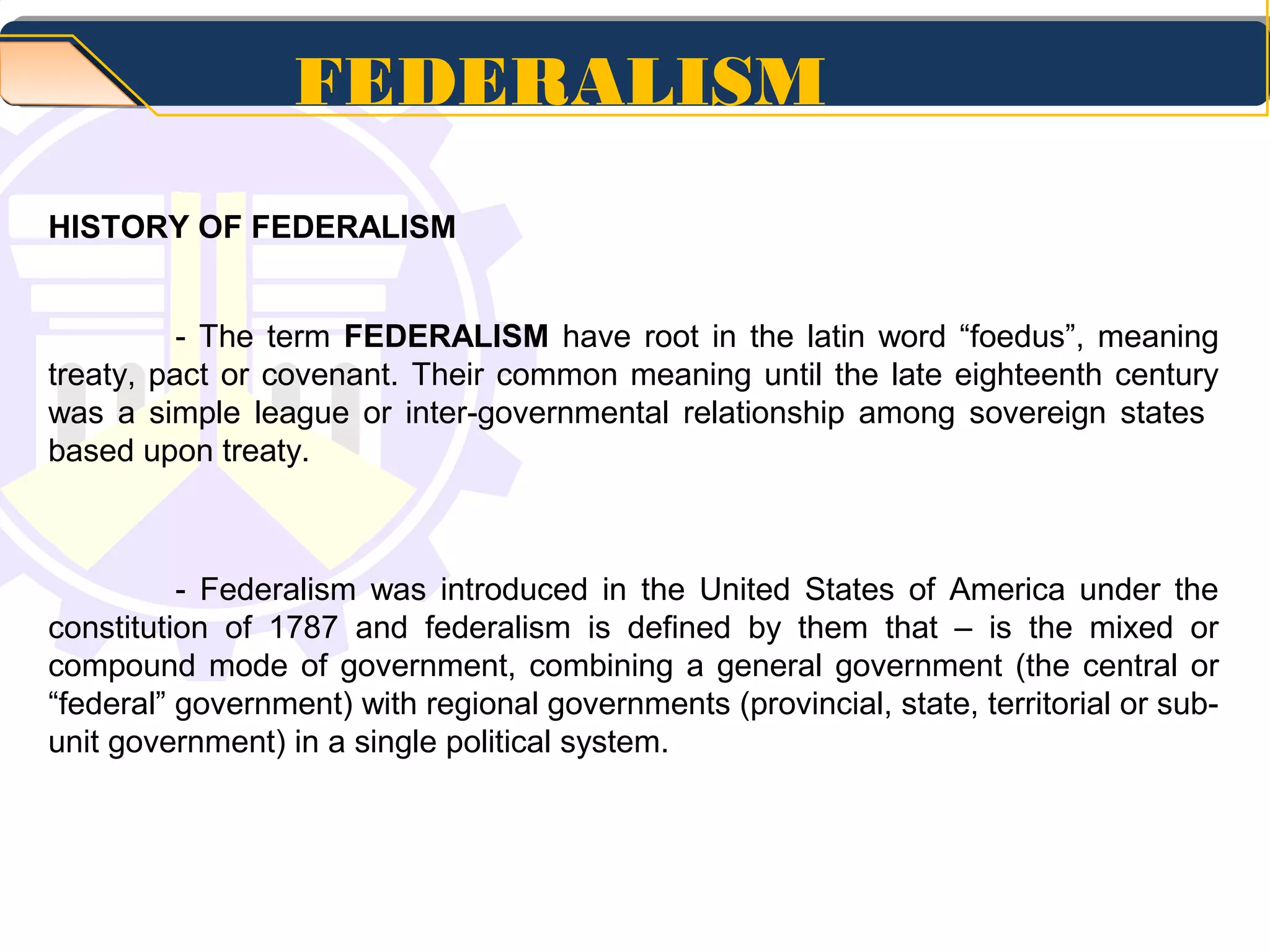 Federalism | PPT