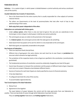 Federalism (Civics 2) | PDF