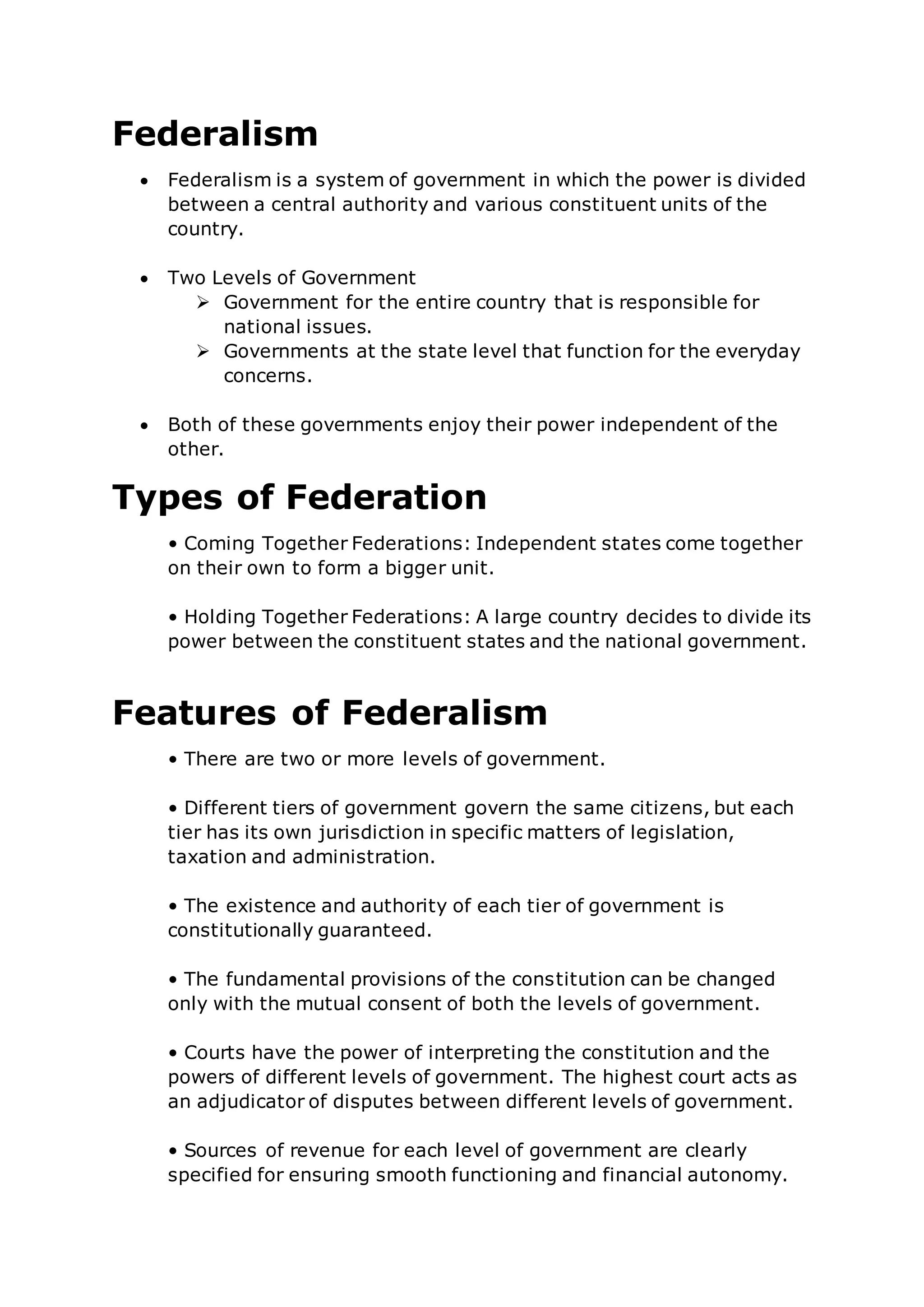 Federalism | DOCX