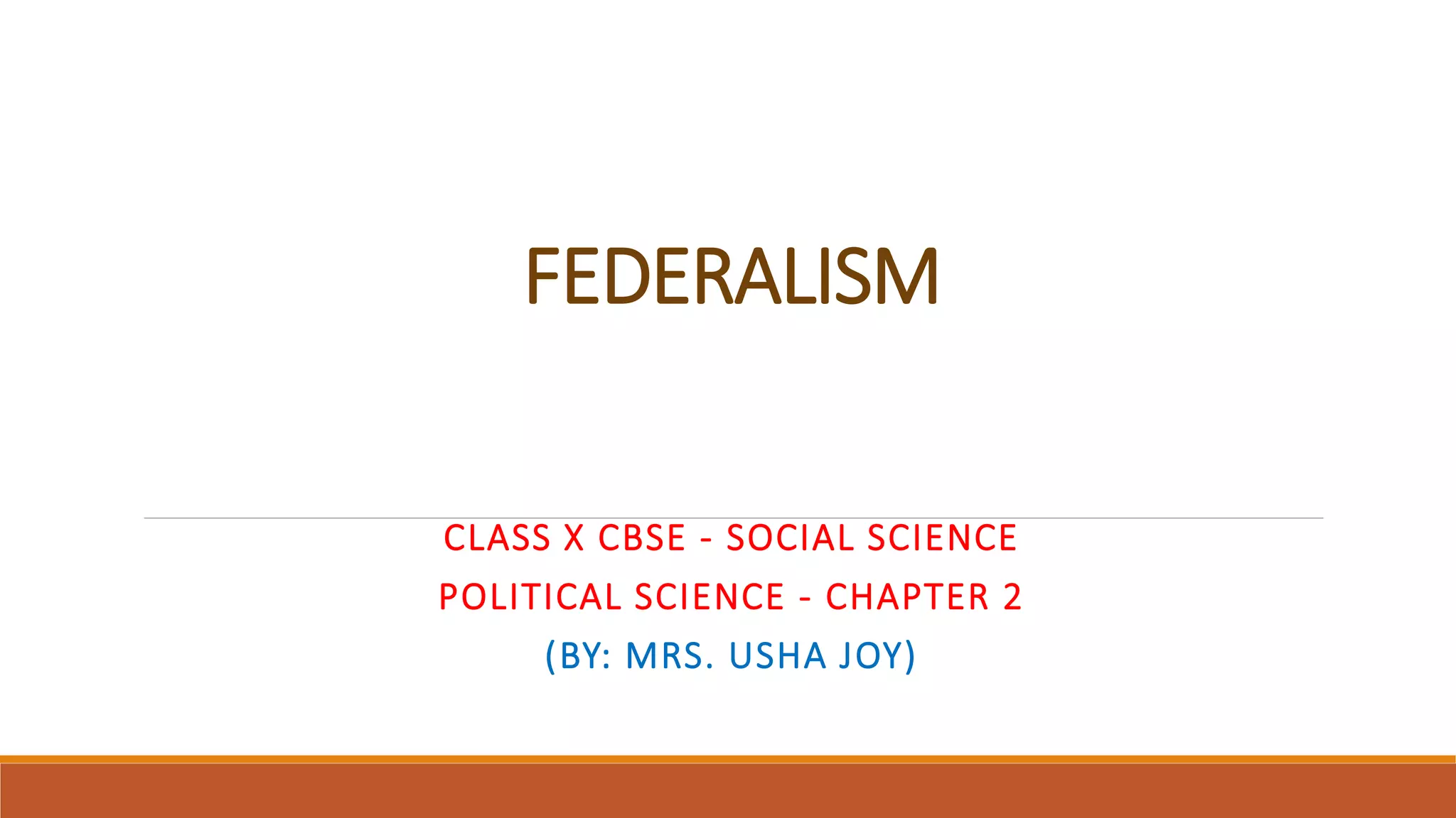 Federalism | PPTX