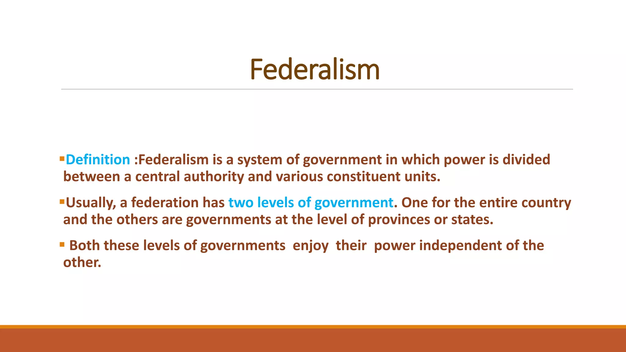 Federalism | PPTX