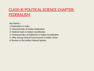 FEDERALISM IN INDIAN CONSTITUTAND POWER SHARINGION | PPT | Free Download