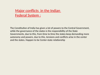 FEDERALISM IN INDIAN CONSTITUTAND POWER SHARINGION | PPT