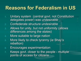 Features Of Federalism