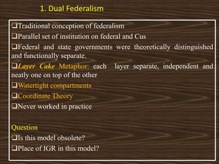 Federalism and models of Intergovernmental relation | PPTX