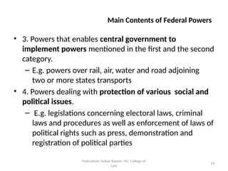Federalism Ch4.pptx more clarity on federalism. | PPTX