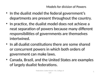 Federalism Ch4.pptx more clarity on federalism. | PPTX