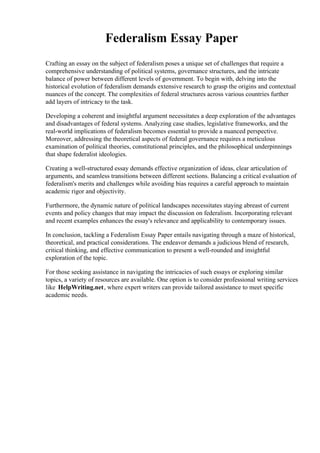 Federalism Essay Paper.pdf