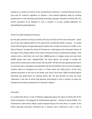 Federalism in india | DOCX