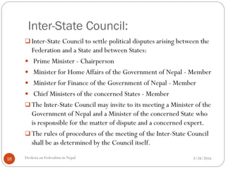 Federalism in Nepal by Khimlal Devkota | PDF