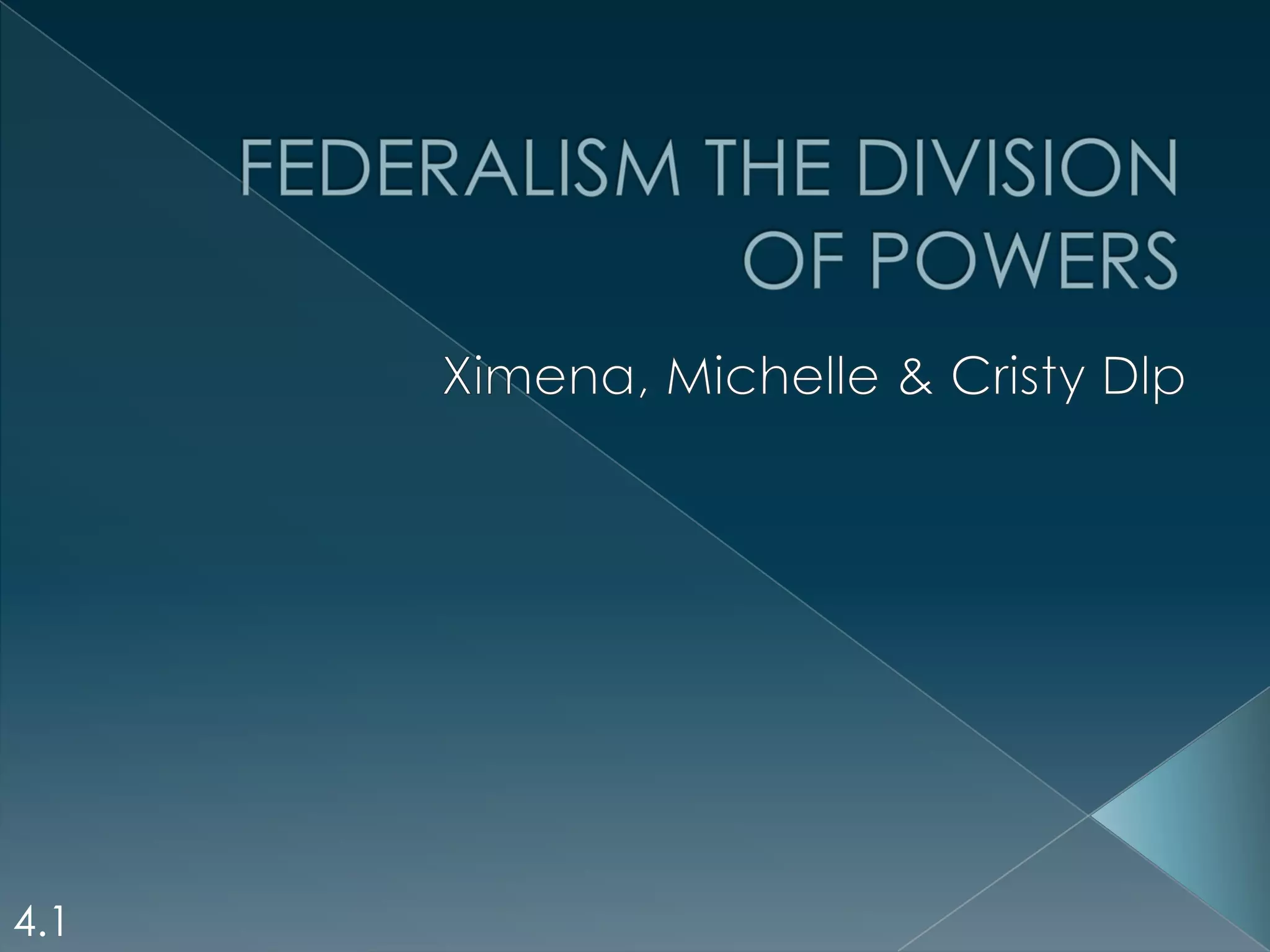 Federalism: the division of power | PPT