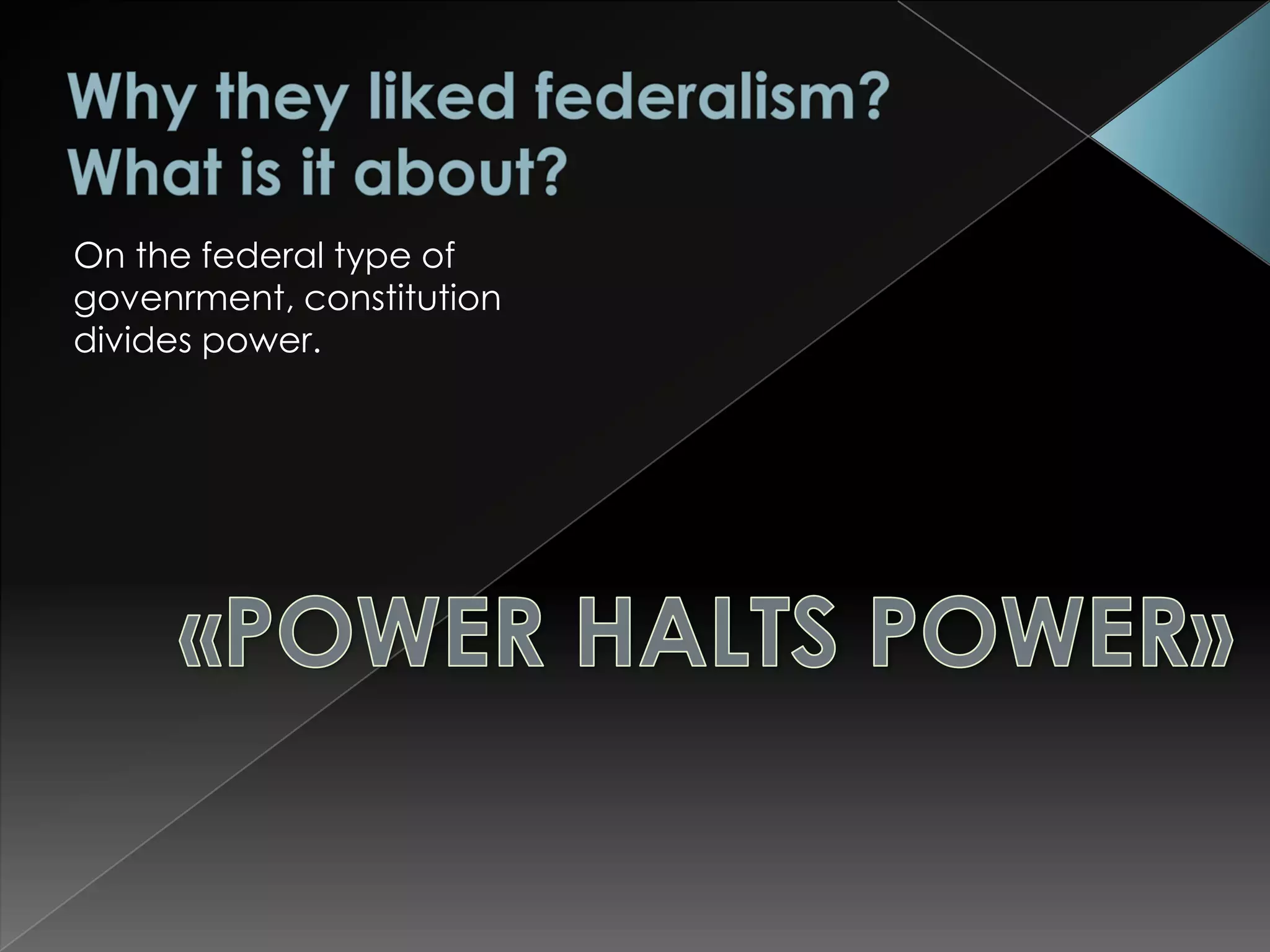Federalism: the division of power | PPT